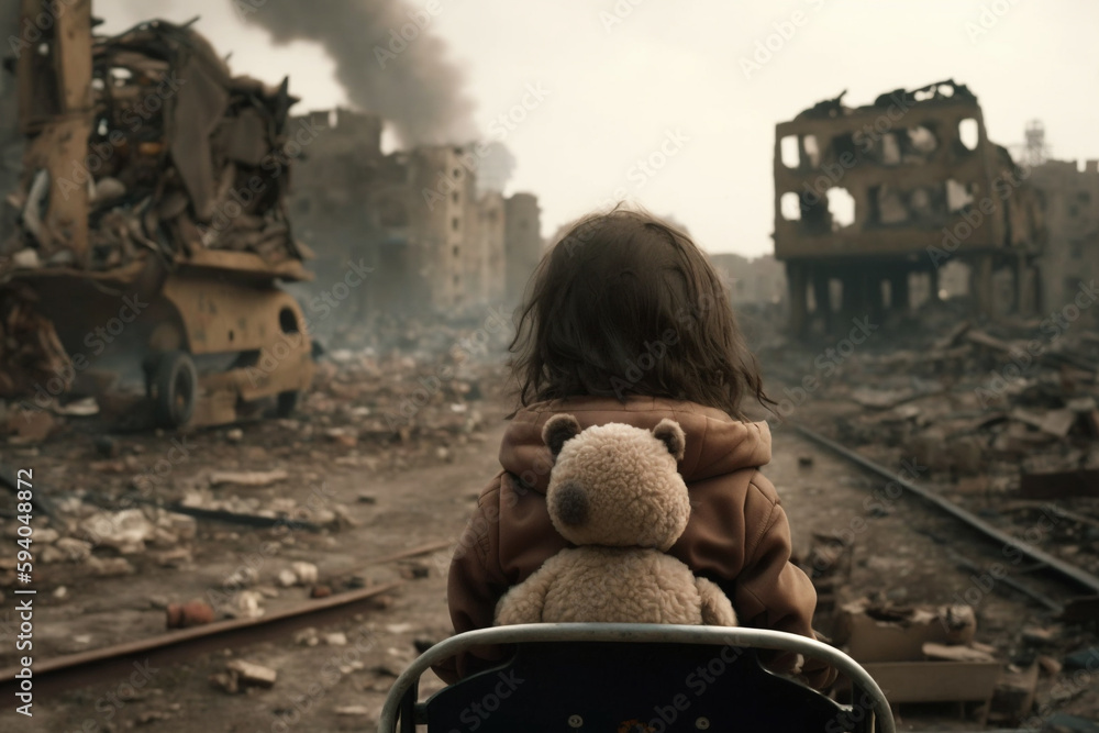 war as a sign of loneliness and orphanhood. Destroyed homes, wreckage ...