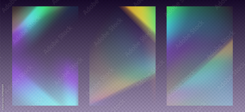 Crystal refraction overlay, leak flare, rainbow sunlight effect ...