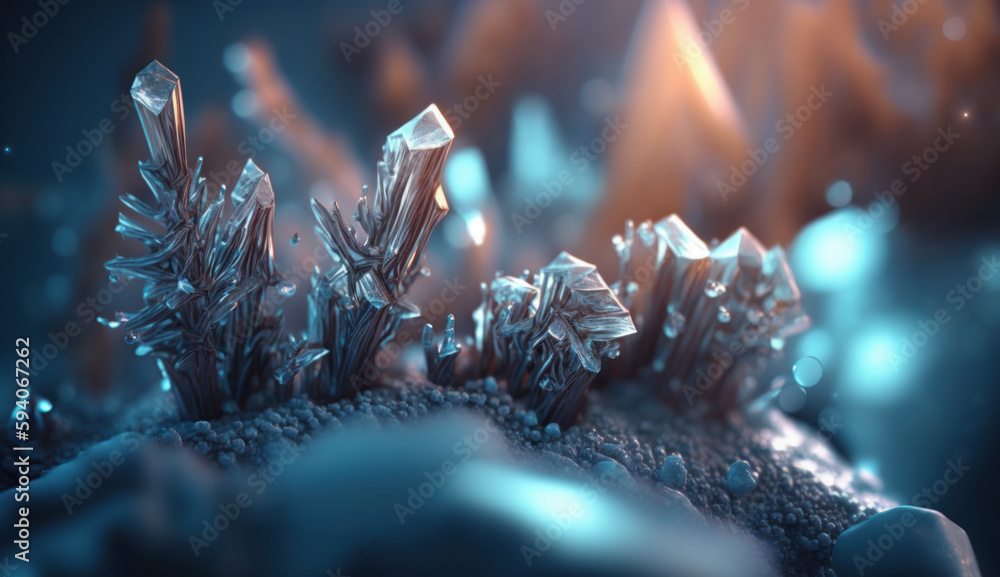 The structure of crystalline particles frozen and broken into fragments ...