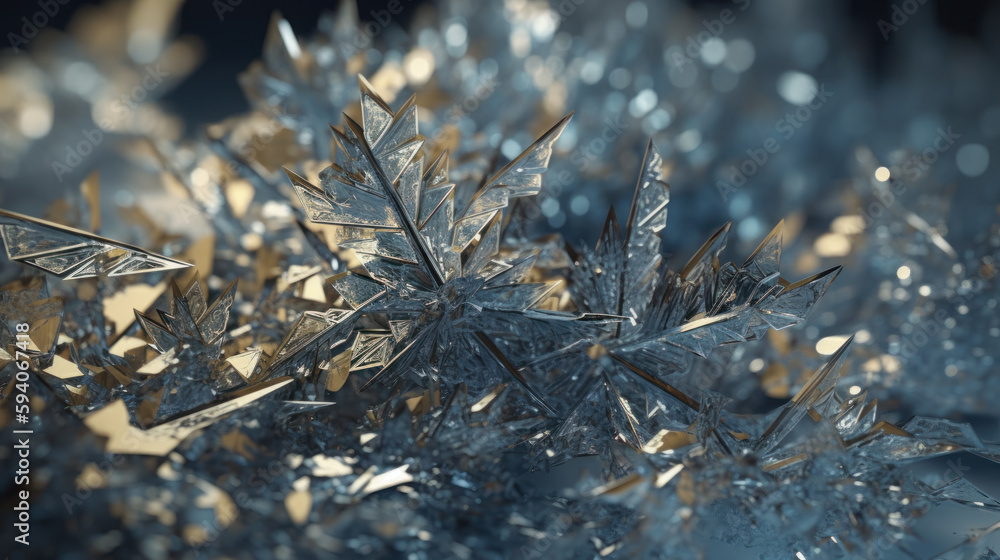 The structure of crystalline particles frozen and broken into fragments ...