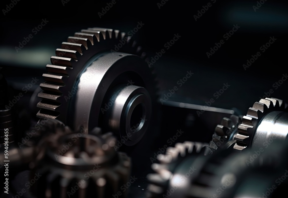 Mechanical Gears in Soft Silver and Gray - Industrial Design ...