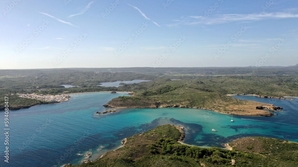 plages turquoises d'Es Grau sur l'île de Minorque, Parc Naturel de s ...