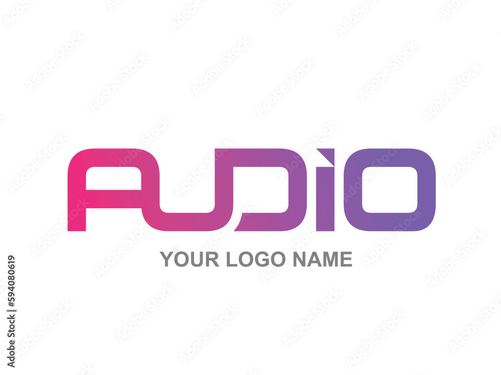 . Music waves symbols. Audio logos template. Voice equalizer emblems ...