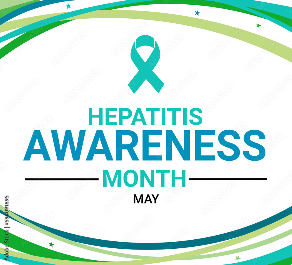 Hepatitis Awareness Month wallpaper with ribbon and typography design ...