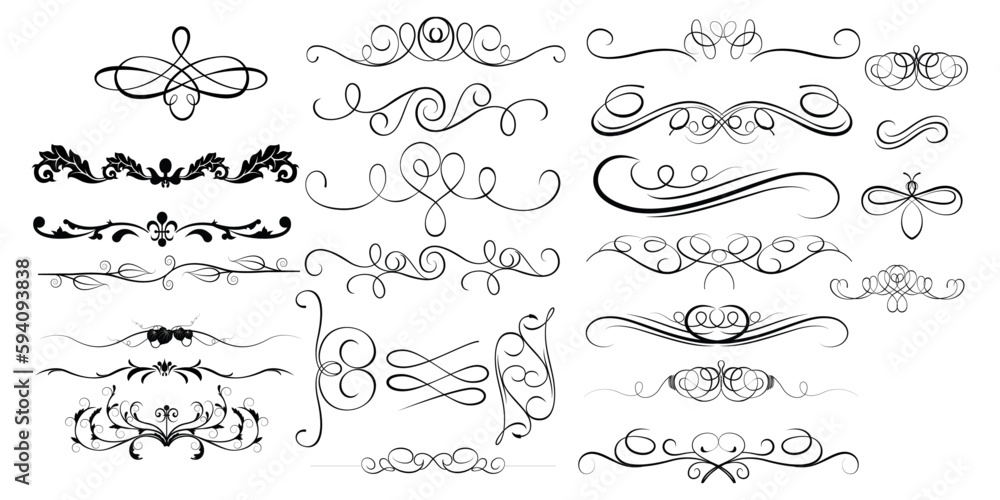dividers vector set, icon, symbol, logo, clipart, isolated. vector ...