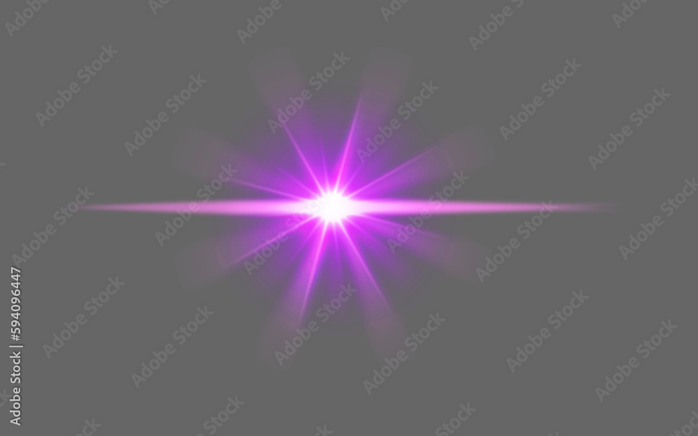 Purple digital lens flare or beam isolated on png or transparent ...