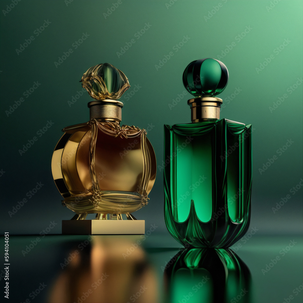 Photorealistic 4k Photo rose Perfume bottle in a modern and simple ...