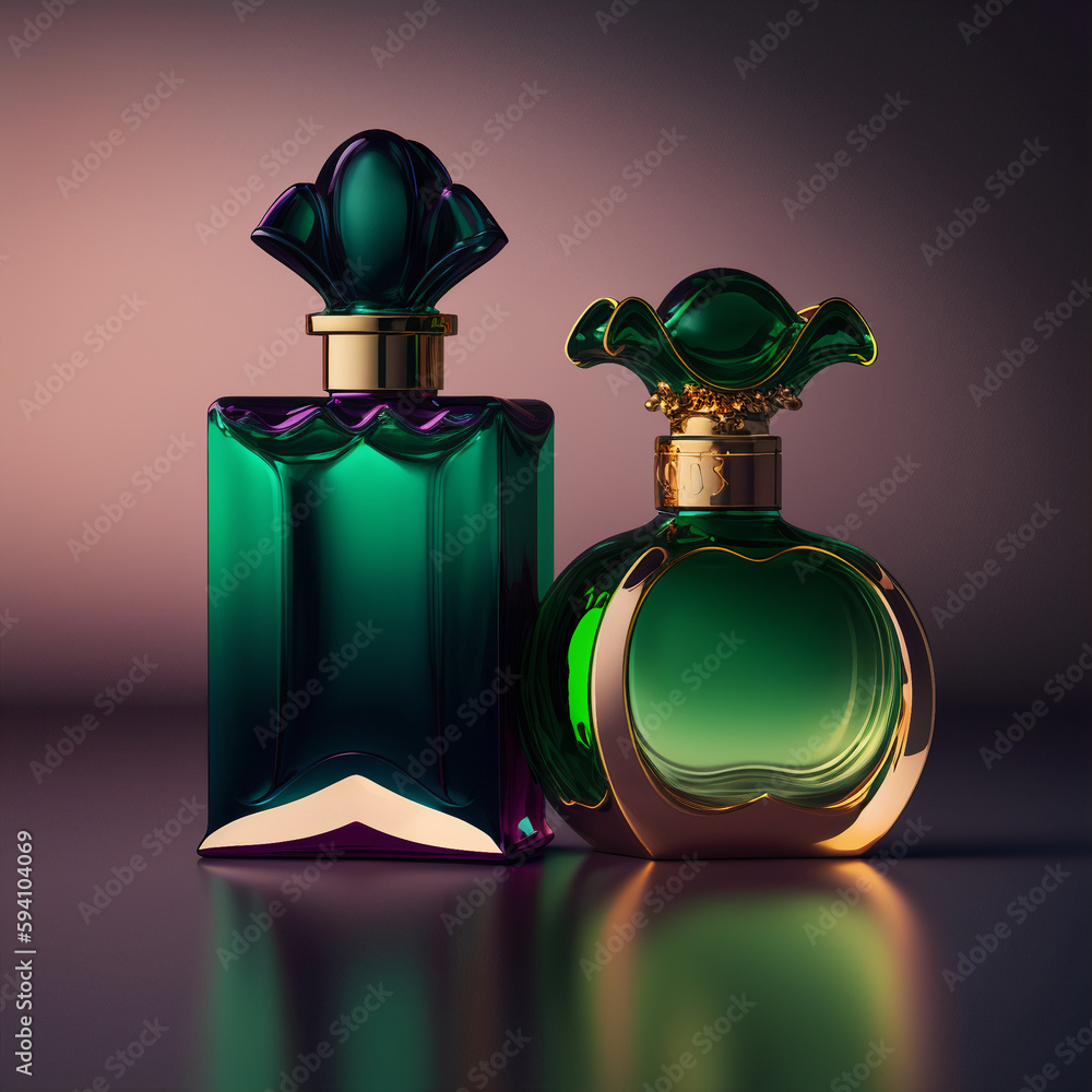 Photorealistic 4k Photo rose Perfume bottle in a modern and simple ...