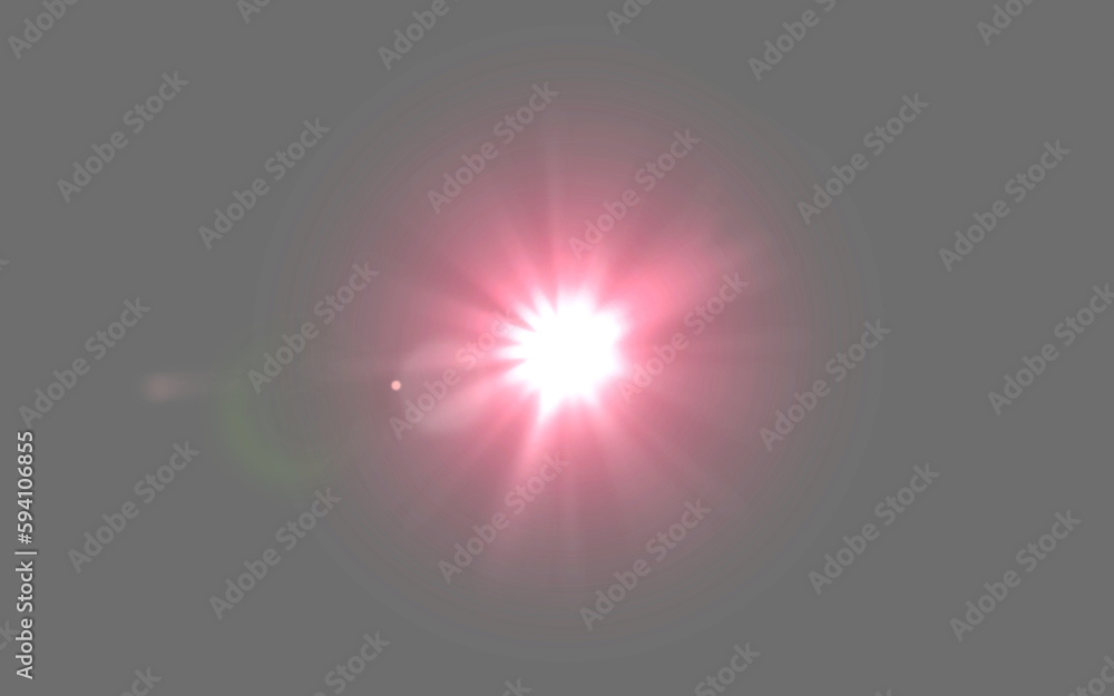 Pink digital lens flare or beam isolated on png or transparent ...
