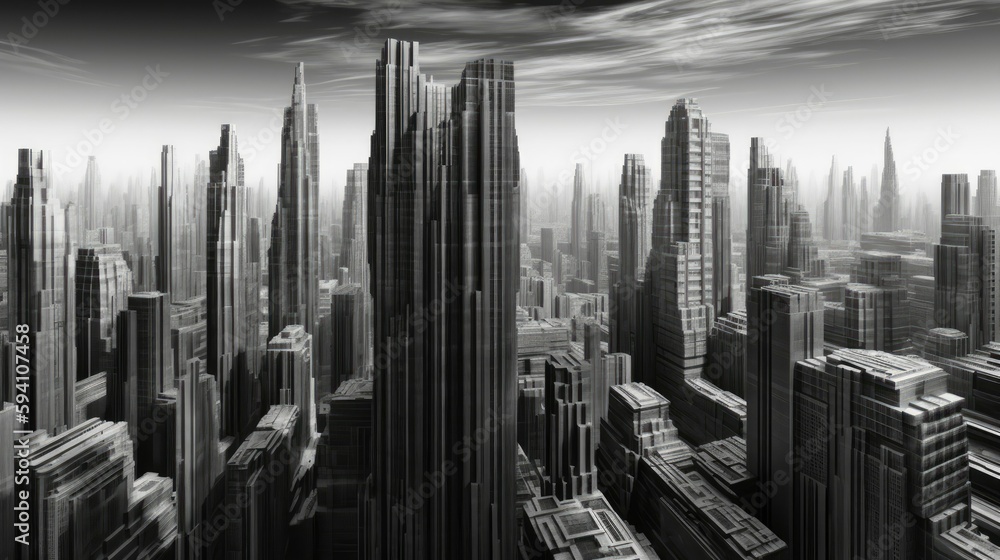 Monolith City - One Complete Building Stock Illustration | Adobe Stock