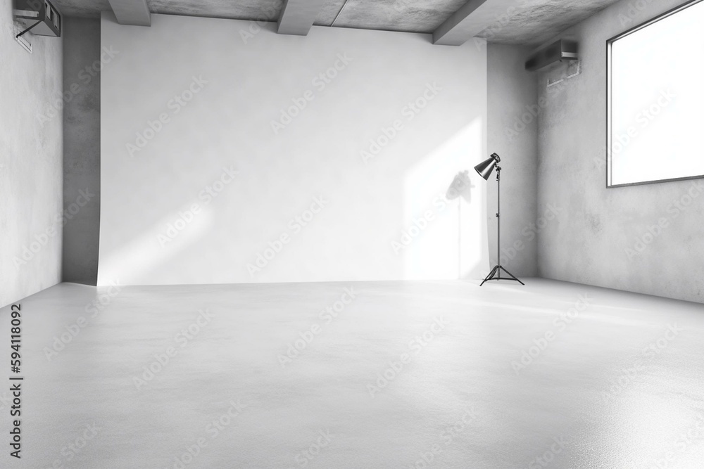 soft white and gray studio room background, grey floor backdrop with ...