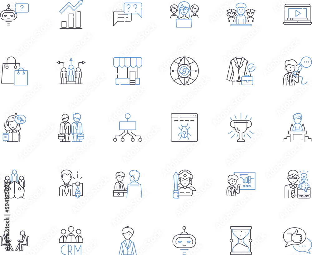 Guidance line icons collection. direction, advice, mentorship, support ...
