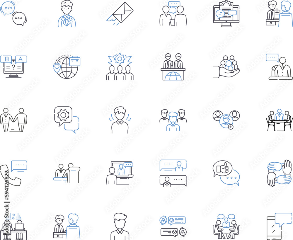Patrons line icons collection. Customers, Clients, Visitors, Members ... Patrons line icons collection. Customers, Clients, Visitors, Members ...
