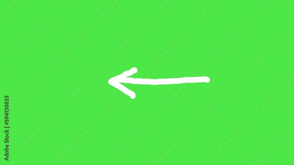 Hand drawn Animated Arrow on Green Screen. Hand Drawn Doodle Arrows ...
