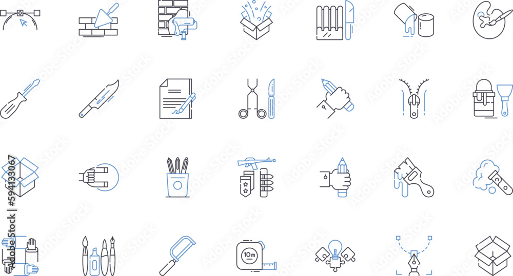 Substances line icons collection. Chemicals, Drugs, Solvents, Poisons ...