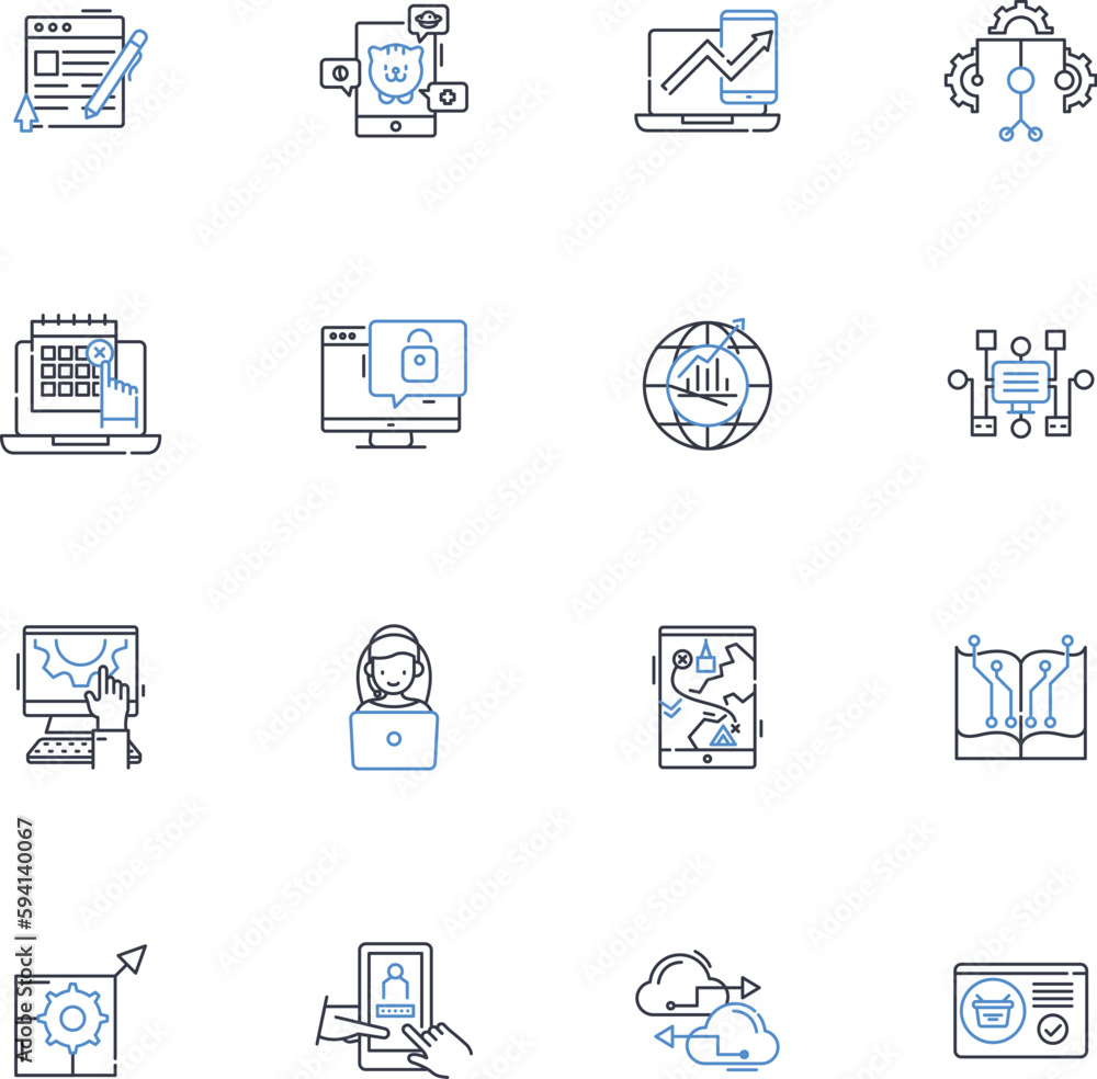 Data analytics line icons collection. Insights, Metrics, Analytics, Analysis, Dashboards ...