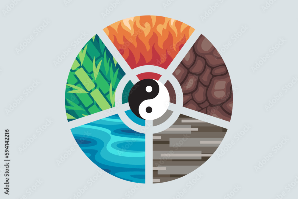 Fengshui icons. Feng Sui. icons simple style and isolated on black ...