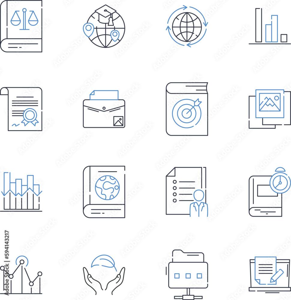 Cultural anthropology line icons collection. Ethnography, Kinship ...