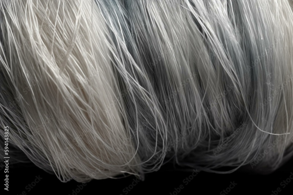 Close up, top down view of monofilament micro polypropylene fiber for ...