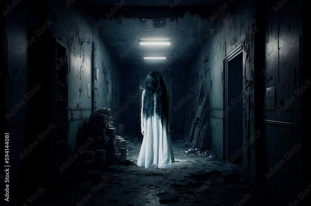 horror movie concept, ghost, horror foto de Stock | Adobe Stock