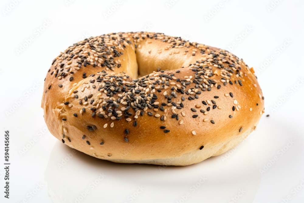 Bagel bread closeup isolated isolated on white background. display ...