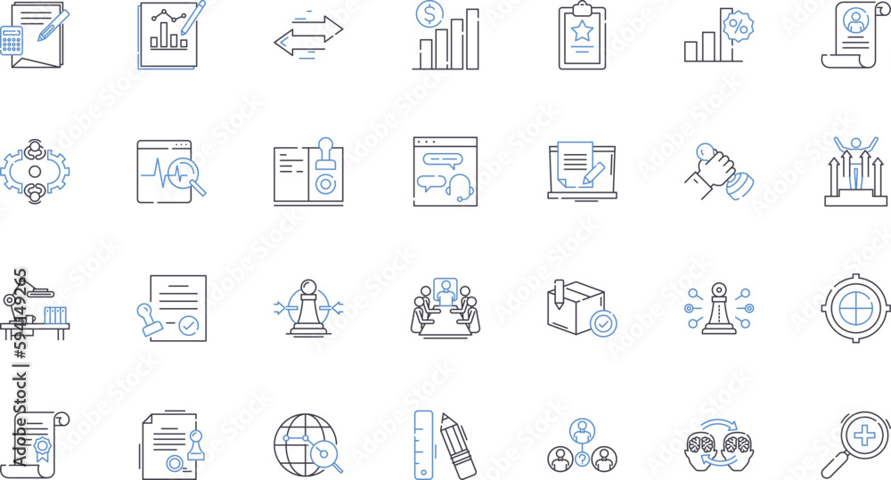 Competence line icons collection. Proficiency, Expertise, Skill ...