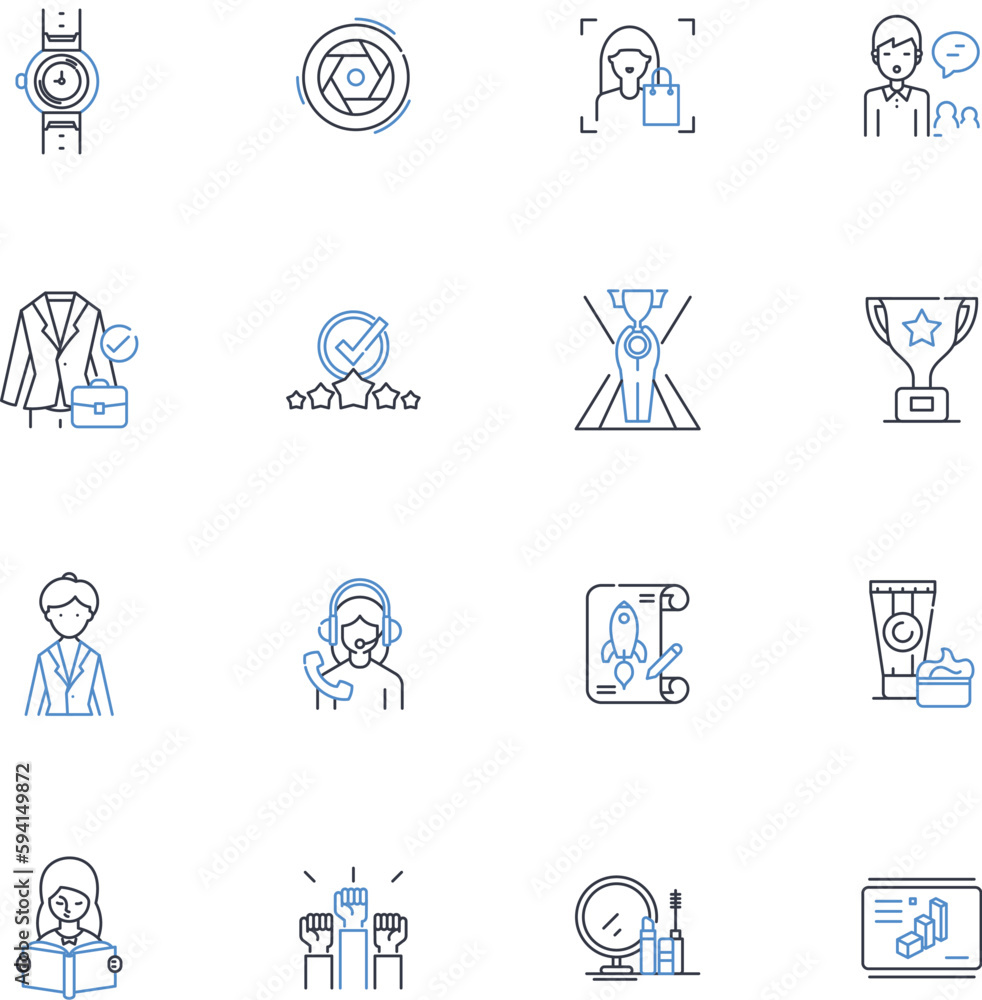 Gender justice line icons collection. Equality, Empowerment, Equity ...