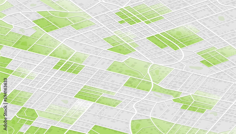 Location tracks dashboard. Isometric town roadmap. City streets and ...