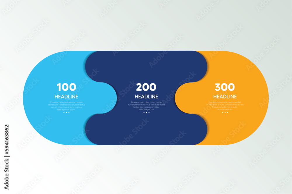 Circle first, second and third diagram, scheme, chart. 3 template for ...