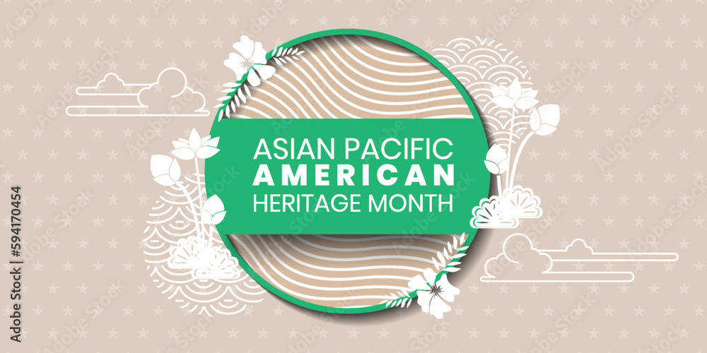 Asian American and Pacific Islander Heritage Month. Vector banner for ...