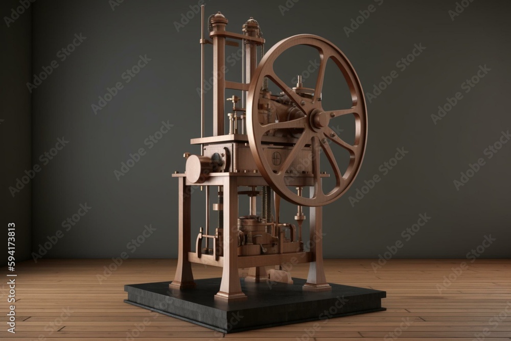 James Watt Steam Engine. 3D Rendering Illustration of a Steam Engine ...