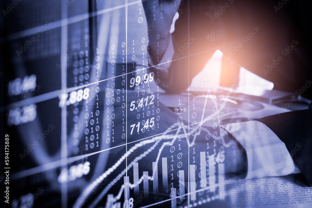 Stock market or forex trading graph and candlestick chart suitable for ...