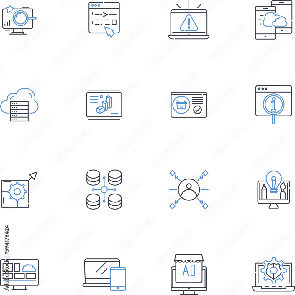 Interactive-based line icons collection. immersive, responsive, dynamic ...