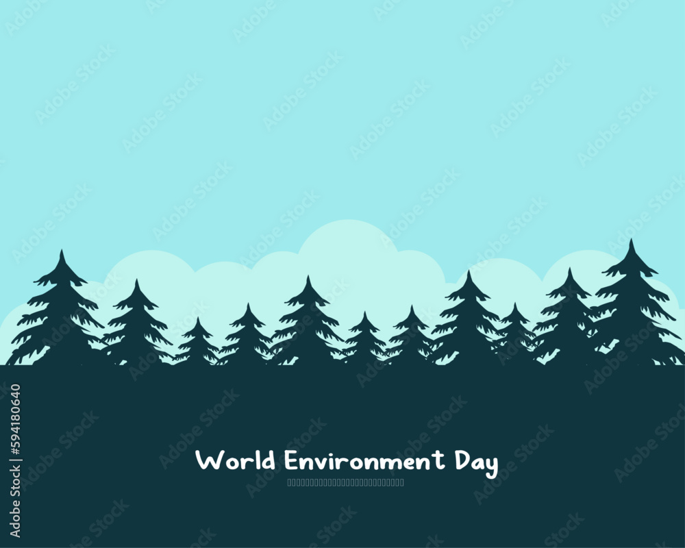 World Environment Day Nature Illustration Stock Vector | Adobe Stock