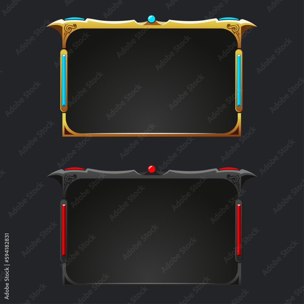 Fantasy style gaming facecam overlay border that can be used by ...