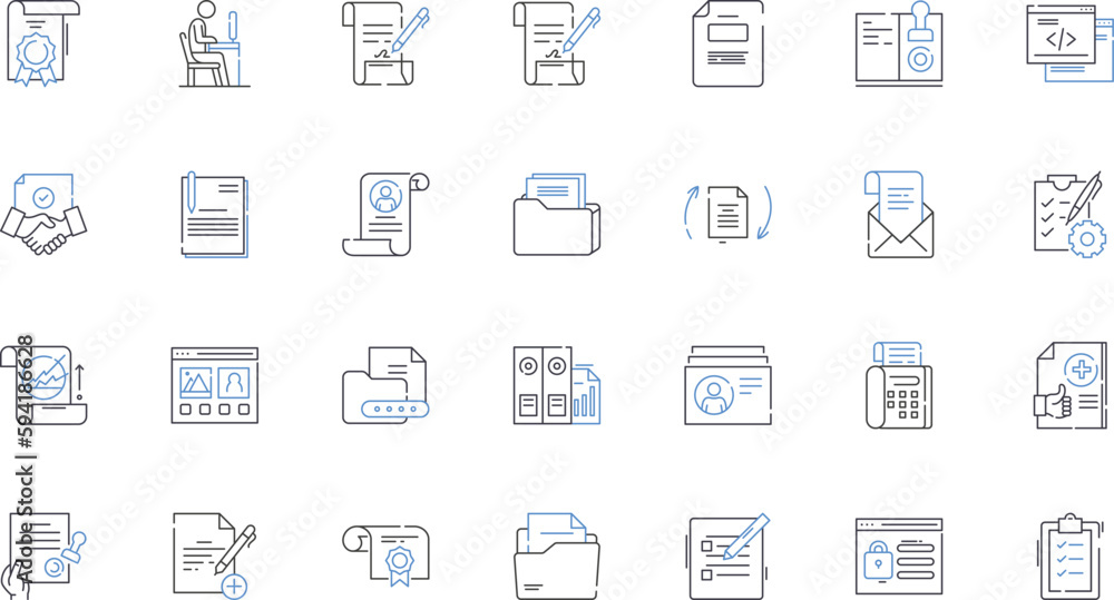 Fototapeta mapa świata dla dzieci Drafting line icons collection ... Fototapeta mapa świata dla dzieci Drafting line icons collection ...