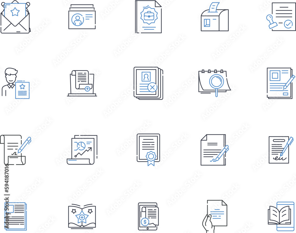 Corroboration line icons collection. Verification, Confirmation ...