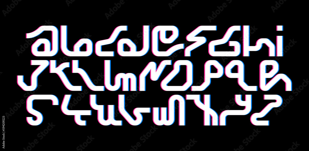 Cyberpunk Alphabet, a sci-fi inspired font with a high-tech futuristic ...