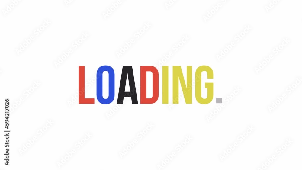 Vidéo Stock Colorful letters loader animation. Simplified reloader ...