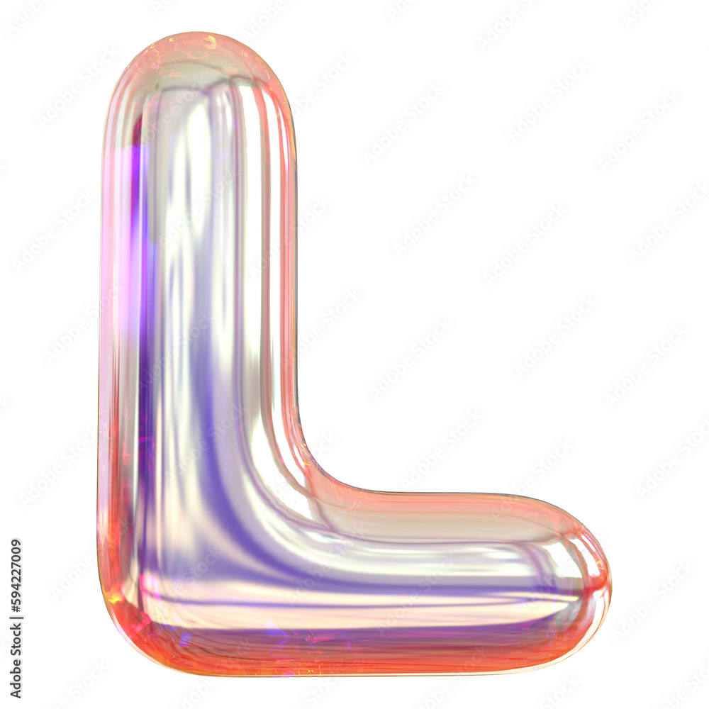 3d letter L gradient font luxury Stock Illustration | Adobe Stock