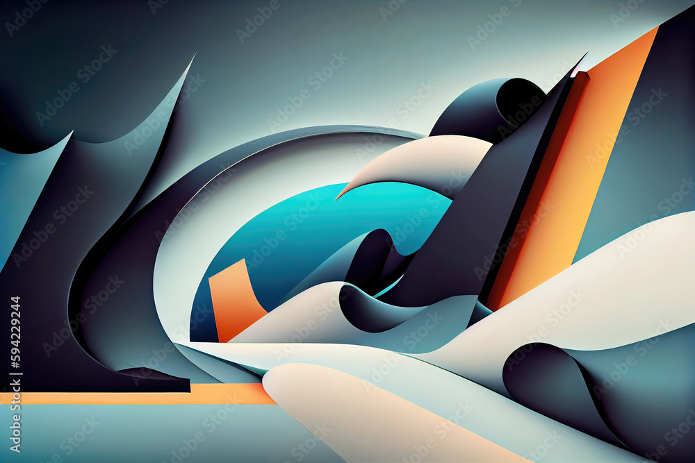 Abstract minimalist futurism wallpaper background illustration ...