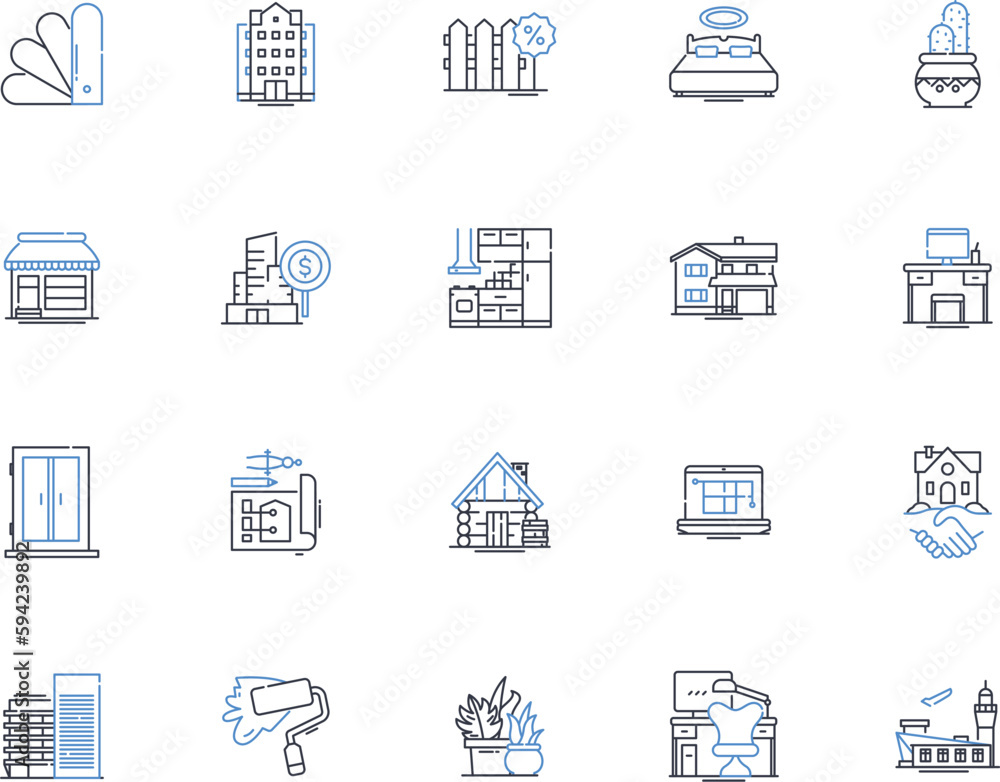 Research study line icons collection. Experiment, Survey, Sampling ...