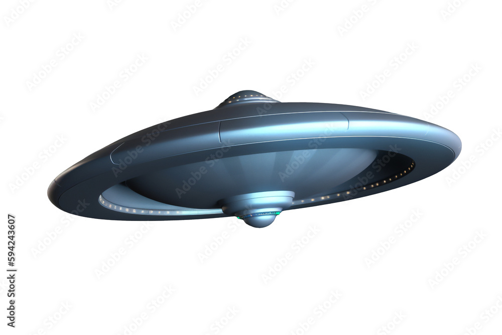 Fototapeta UFO flying saucer spaceship from outer space which is an ...