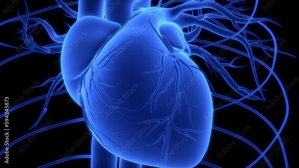 Video Stock Human Circulatory System Heart Beat Anatomy Animation ...