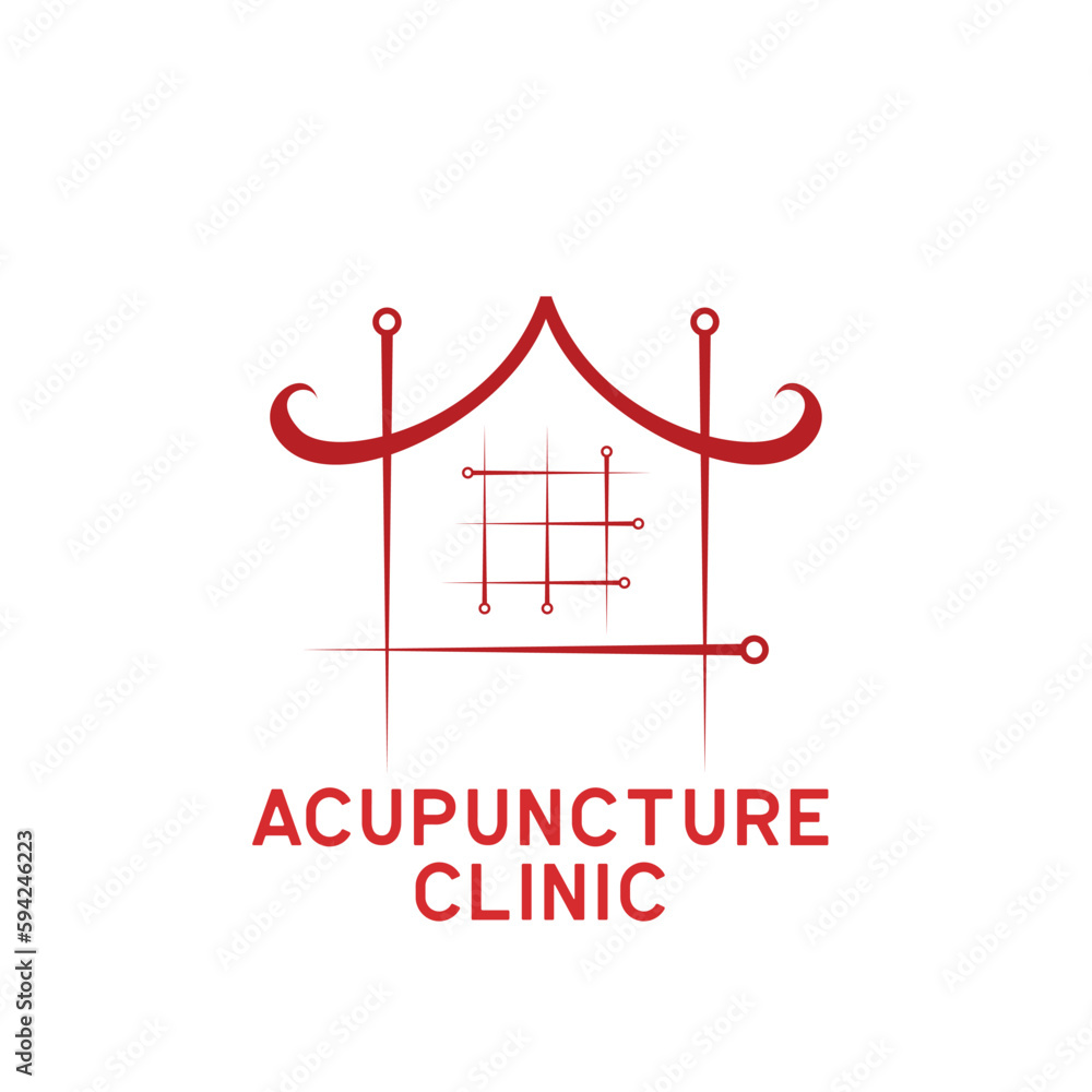 Acupuncture Therapy Logo With Text Space For Your Slogan Tagline