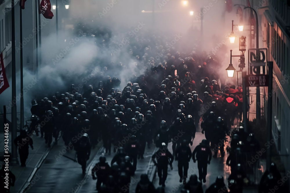 Ultras Hooligans Football Fans Mob masked and black dressed Stock イラスト ...