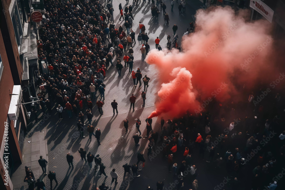 Ultras Hooligans Football Fans Mob masked and black dressed Stock ...
