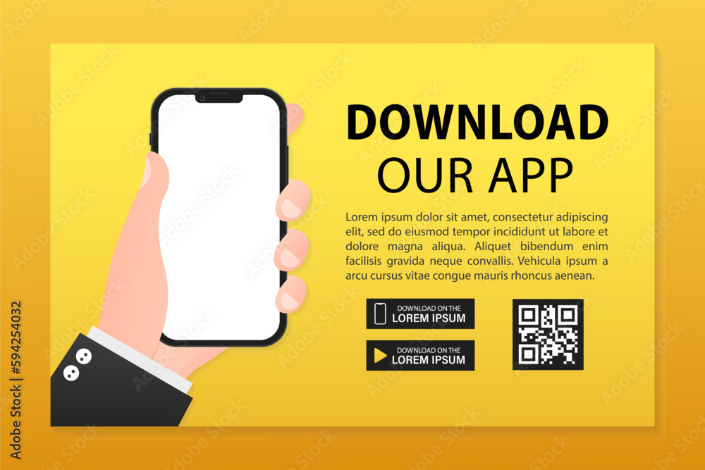 Hand holding smartphone and touch screen. Smartphone with blank screen ...