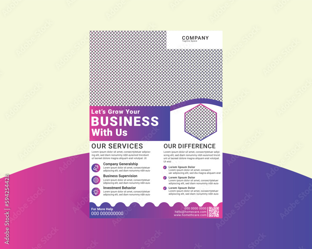Flyer template layout design. Corporate business flyer mockup. Creative ...
