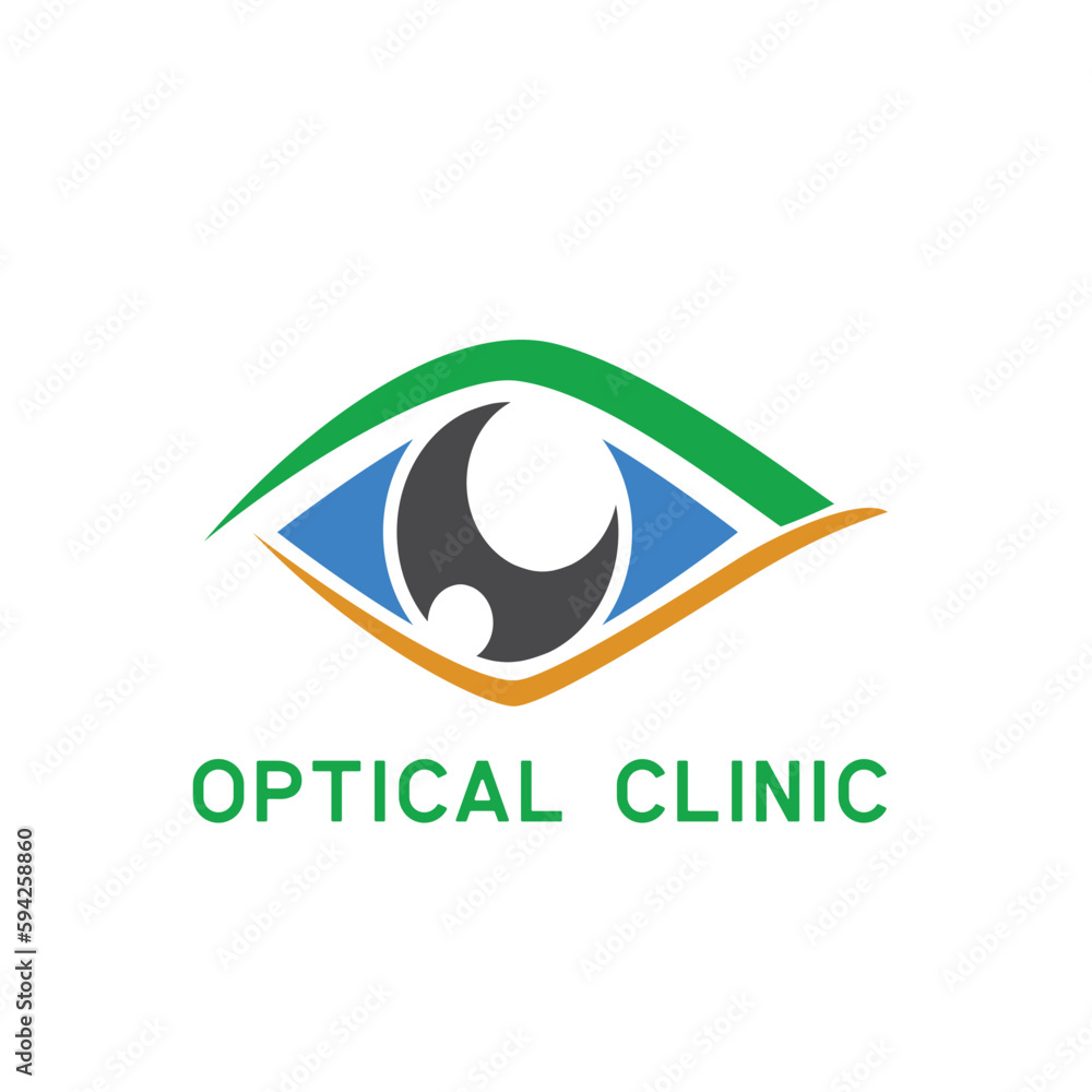 eye clinic / ophthalmic clinic / ophthalmology / optometrist logo with ...